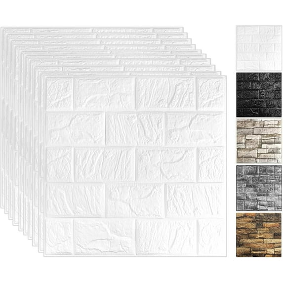 3D Foam Brick Wall Panels Peel And Stick 7mm Thickened Self-Adhesive ...