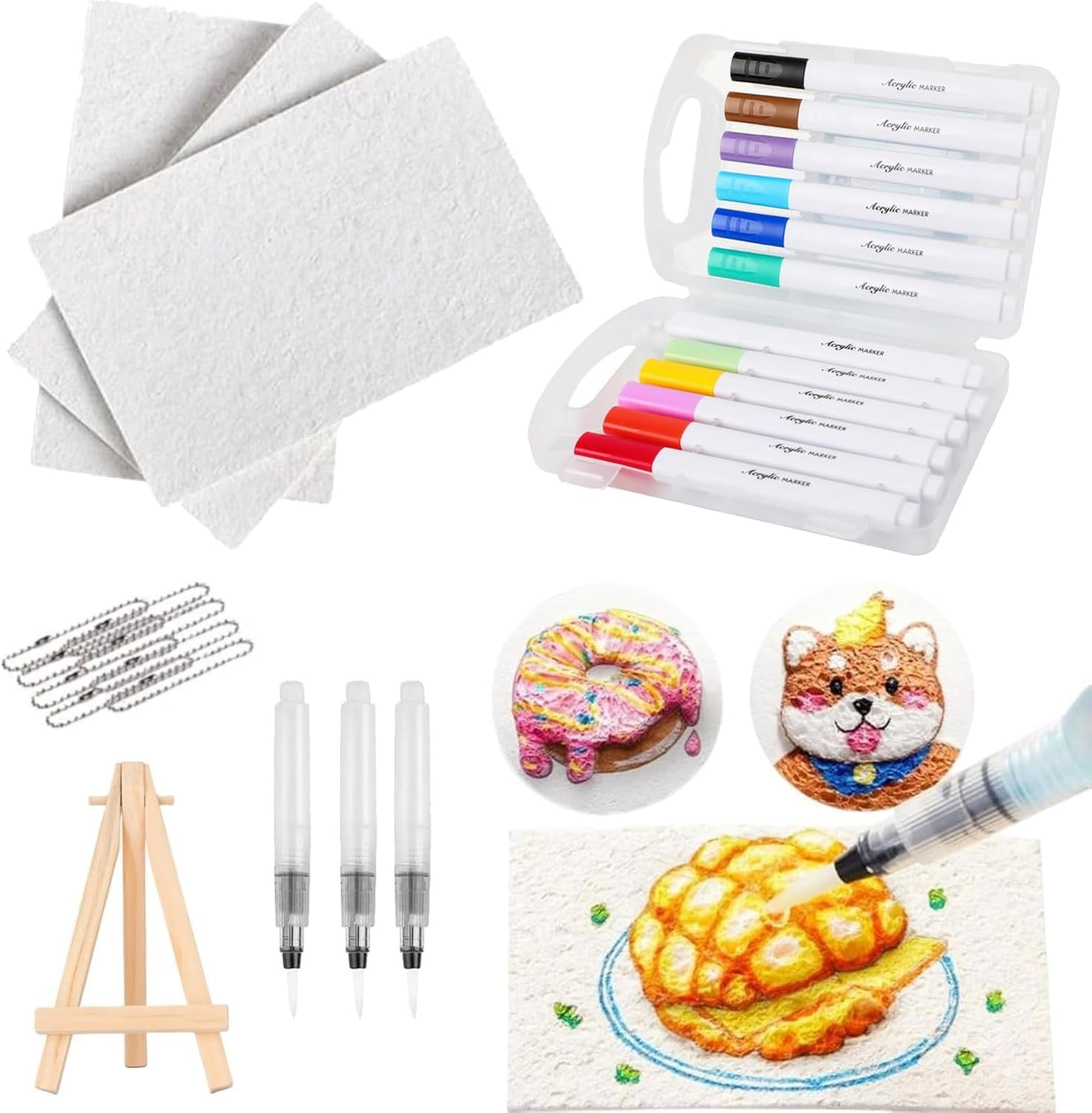 3D Foam Texture Painting Kit, 3D Drawing Magics Canvas Sponge, Foam ...