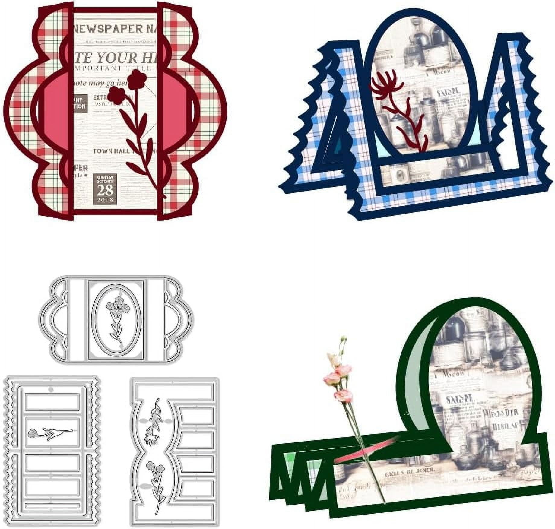 3D Folded Greeting Card Cutting Dies Carbon Steel Die Cuts for Card ...