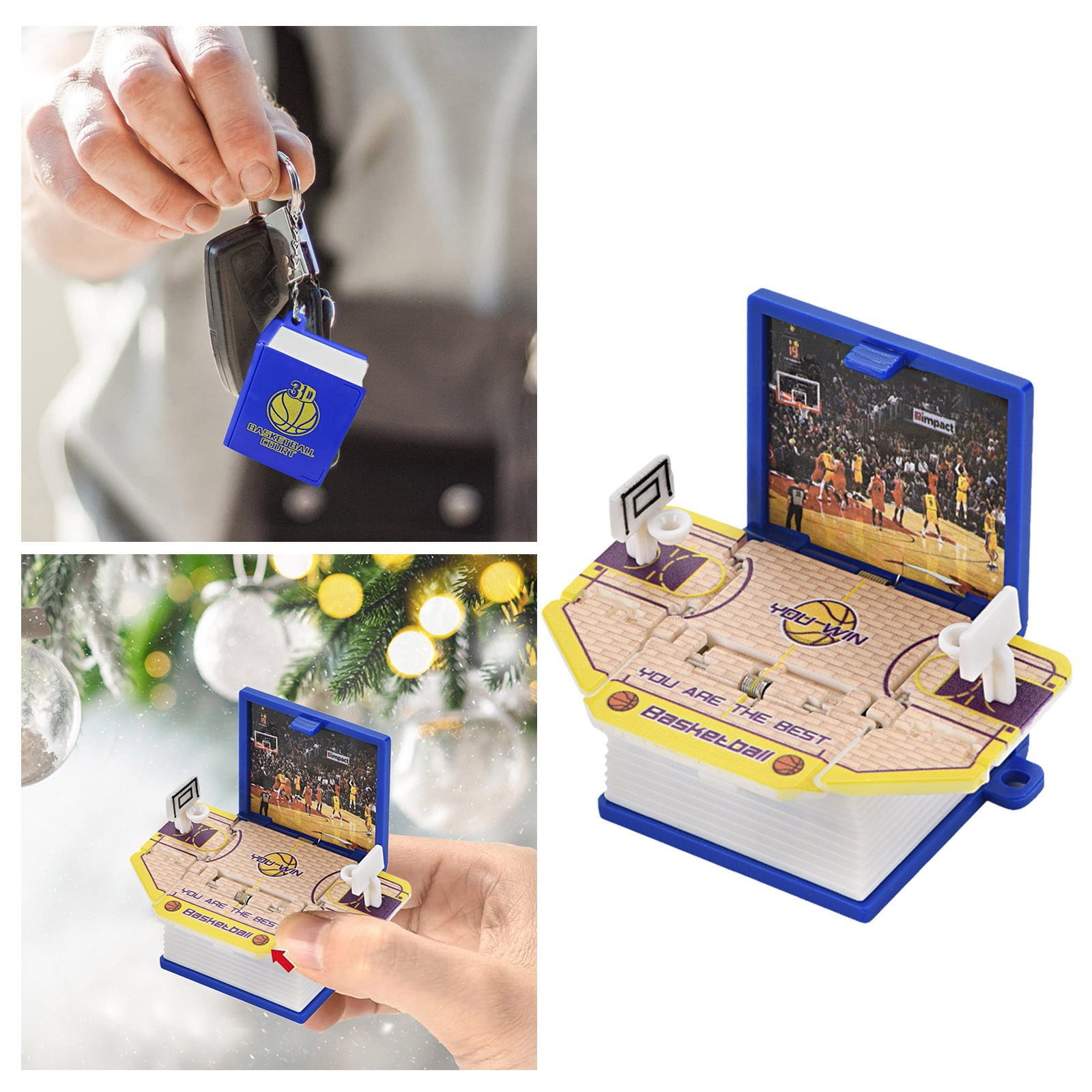 3D Folding Book Basketball Bomb Explosion Book Idyllic Key Chain Bomb ...