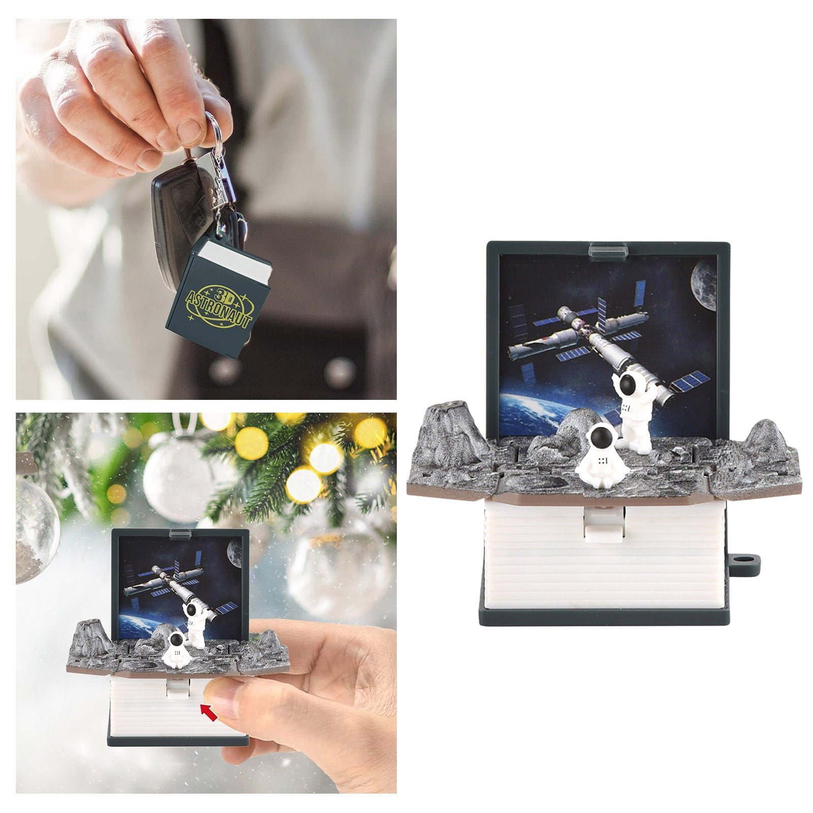 3D Folding Book Space Bomb Explosion Book Idyllic Key Chain Bomb Book ...