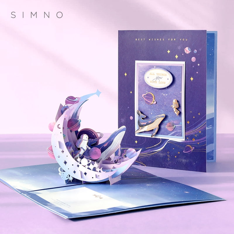 3D Folding Card Birthday Card Thank You Card DIY Greeting Card Thank ...