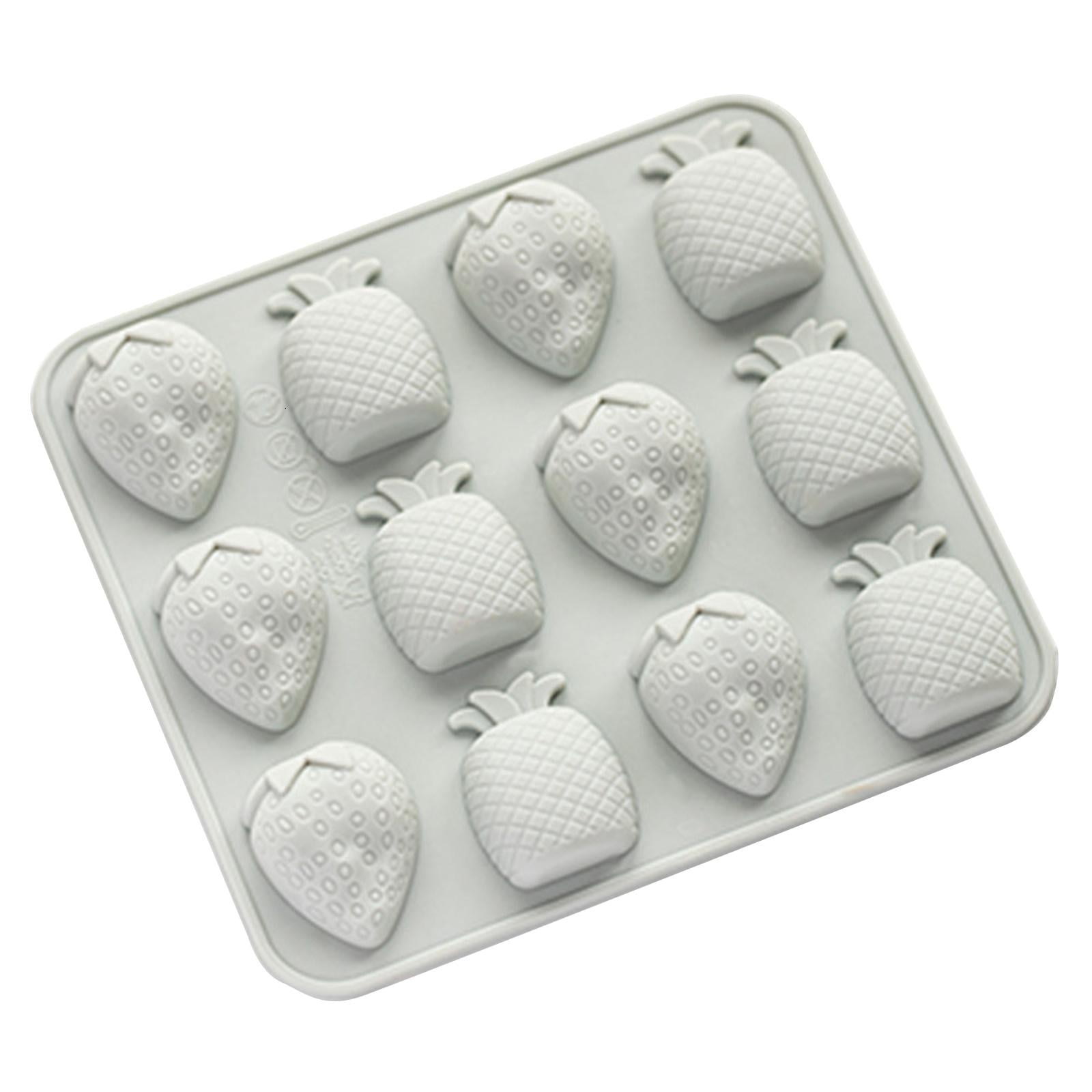 3D Fondant Pineapple Strawberry Chocolate Candy Mold Polymer Craft DIY ...