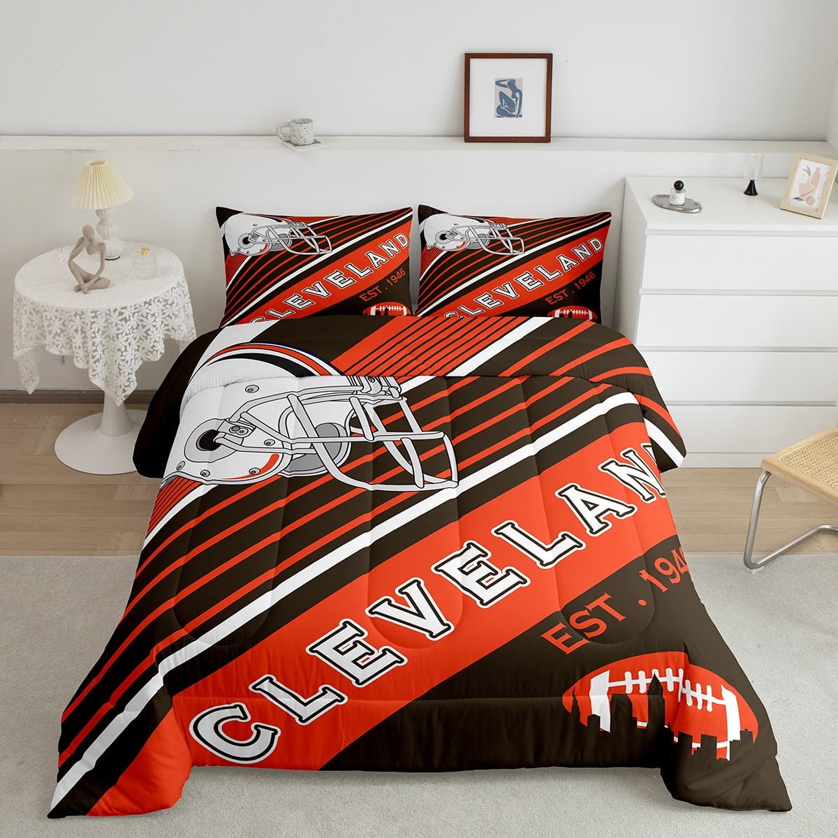 3D Football Bedding American Football Fans Bed Comforter Set Easter ...