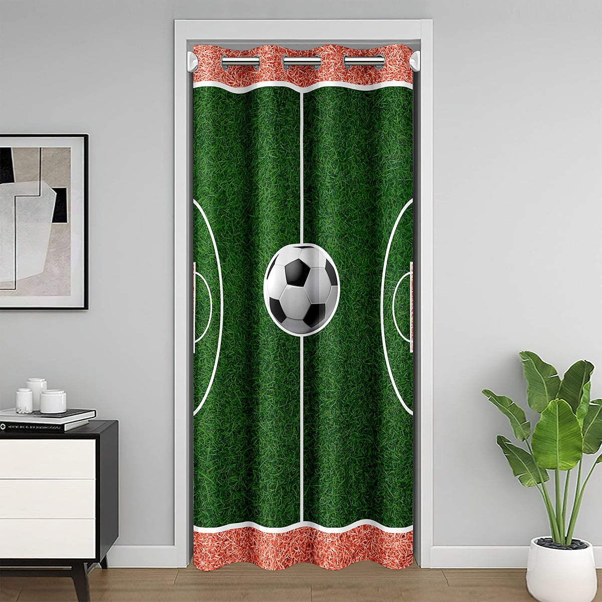 3D Football Door Curtain Privacy 42"W X 80"L,Sports Soccer Door Drape ...