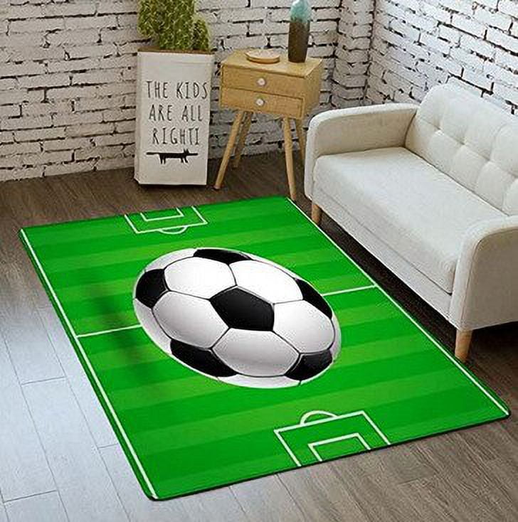3D Football Field Capet for Kids Room Anti-slip Lager Size Bedroom ...