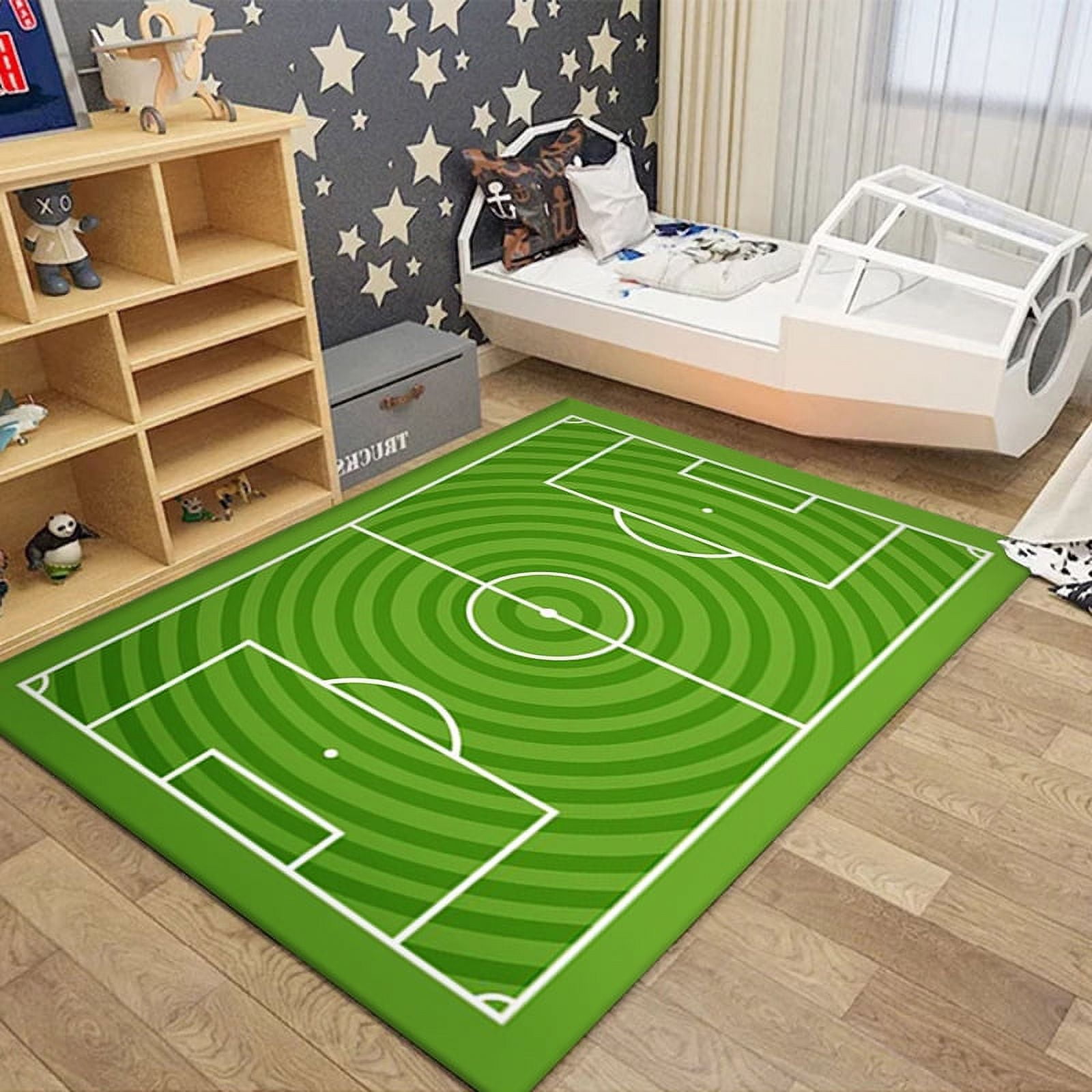 3D Football Field Capet for Kids Room Antislip Lager Size Bedroom ...