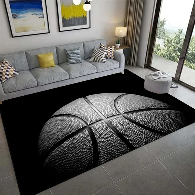 3D Football Field Capet for Kids Room Soft Floor Mat Microfiber Soccor ...
