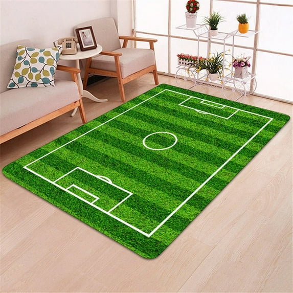 3D Football Field Carpet Living Room Carpet Kids Play Area Rug Kitchen ...