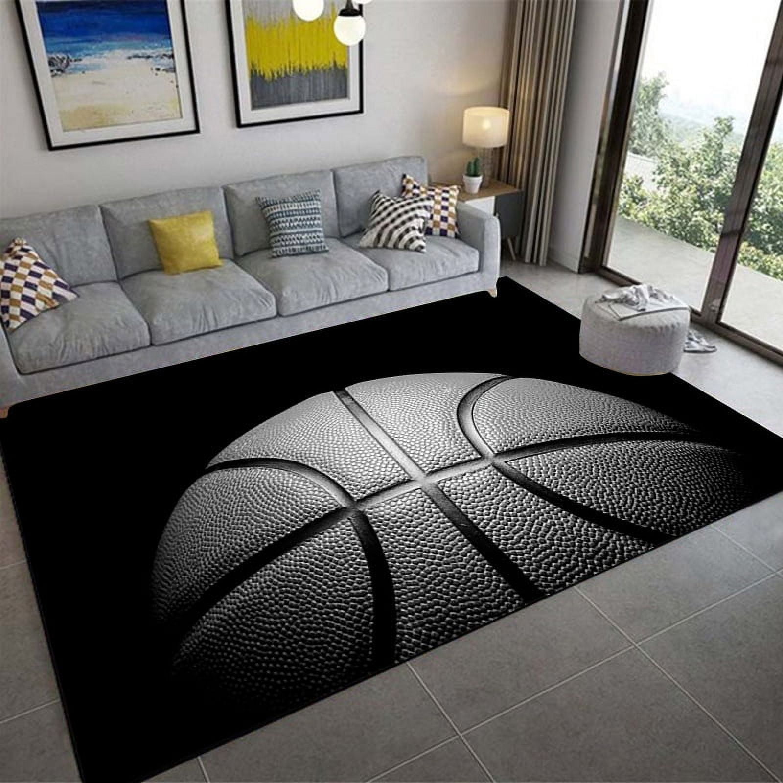 3D Football Field Carpet for Living Room Anti-slip Bedroom Bedside Area ...