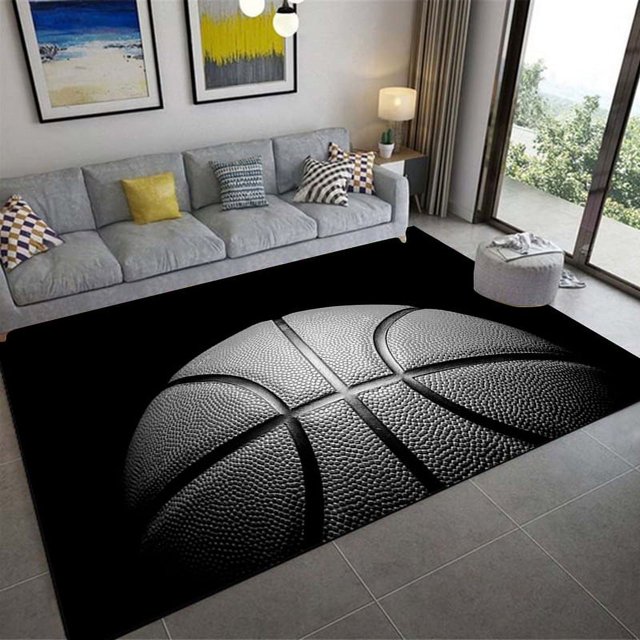 3D Football Field Carpet for Living Room Anti-slip Bedroom Bedside Area ...