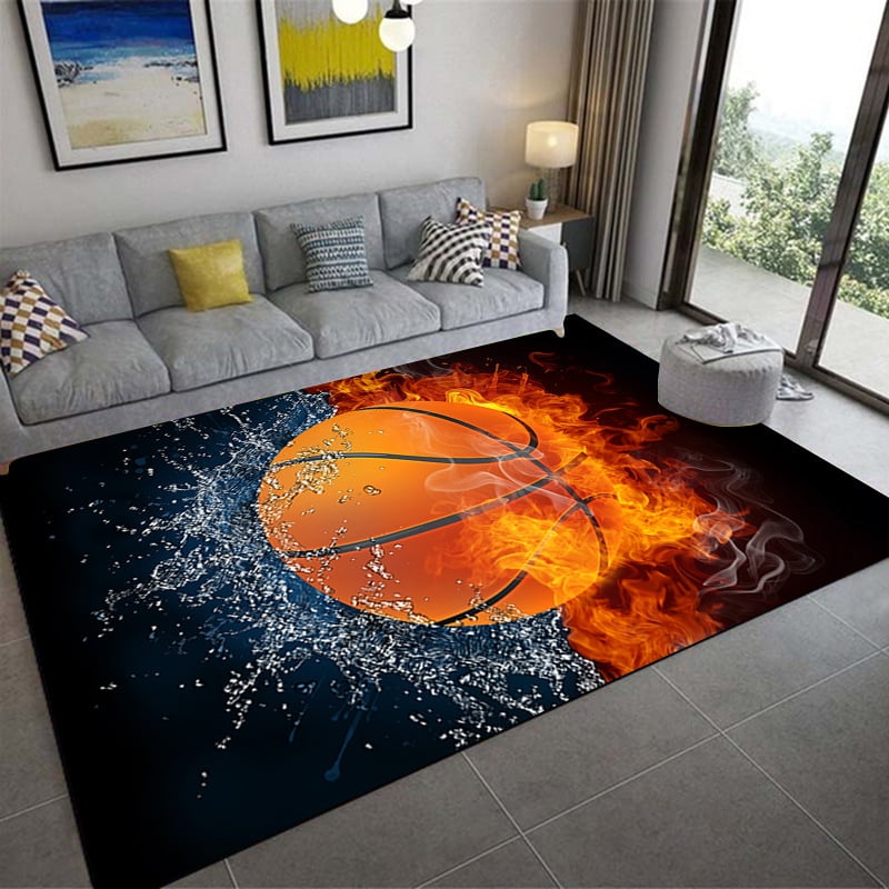 3D Football Field Carpet for Living Room Anti-slip Bedroom Bedside Area ...