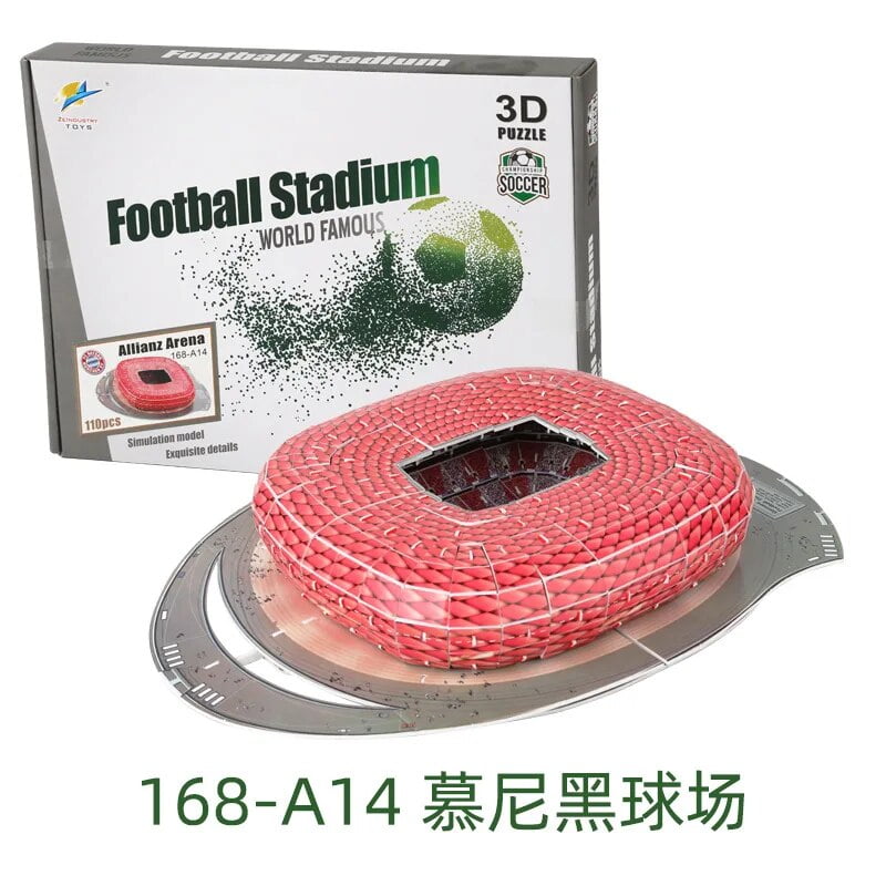 3D Football Field Puzzles Camp Nou Soccer Building Blocks Court ...
