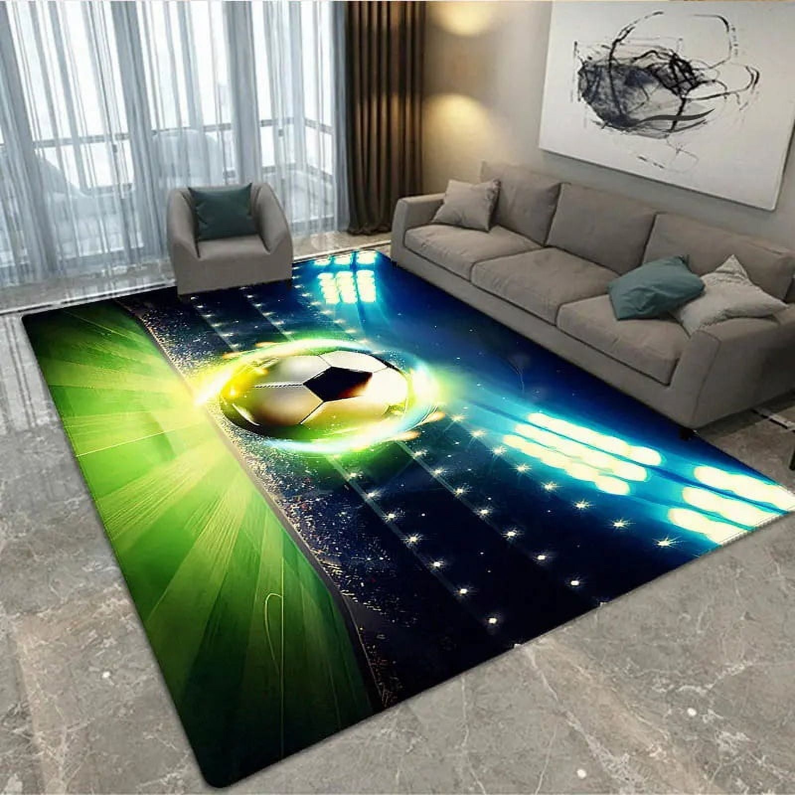 3D Football Football Stadium Printed Carpet Yoga Mat Living Room ...
