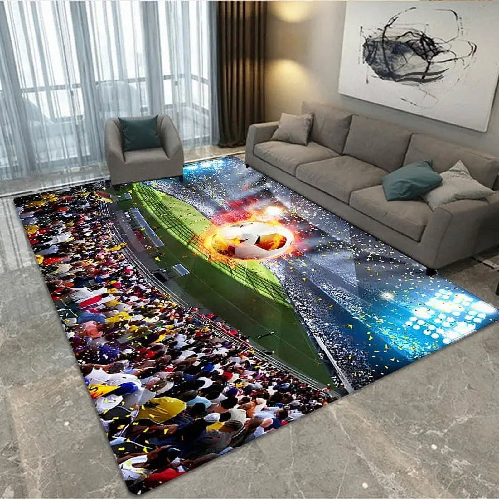 3D Football Football Stadium Printed Carpet Yoga Mat Living Room ...