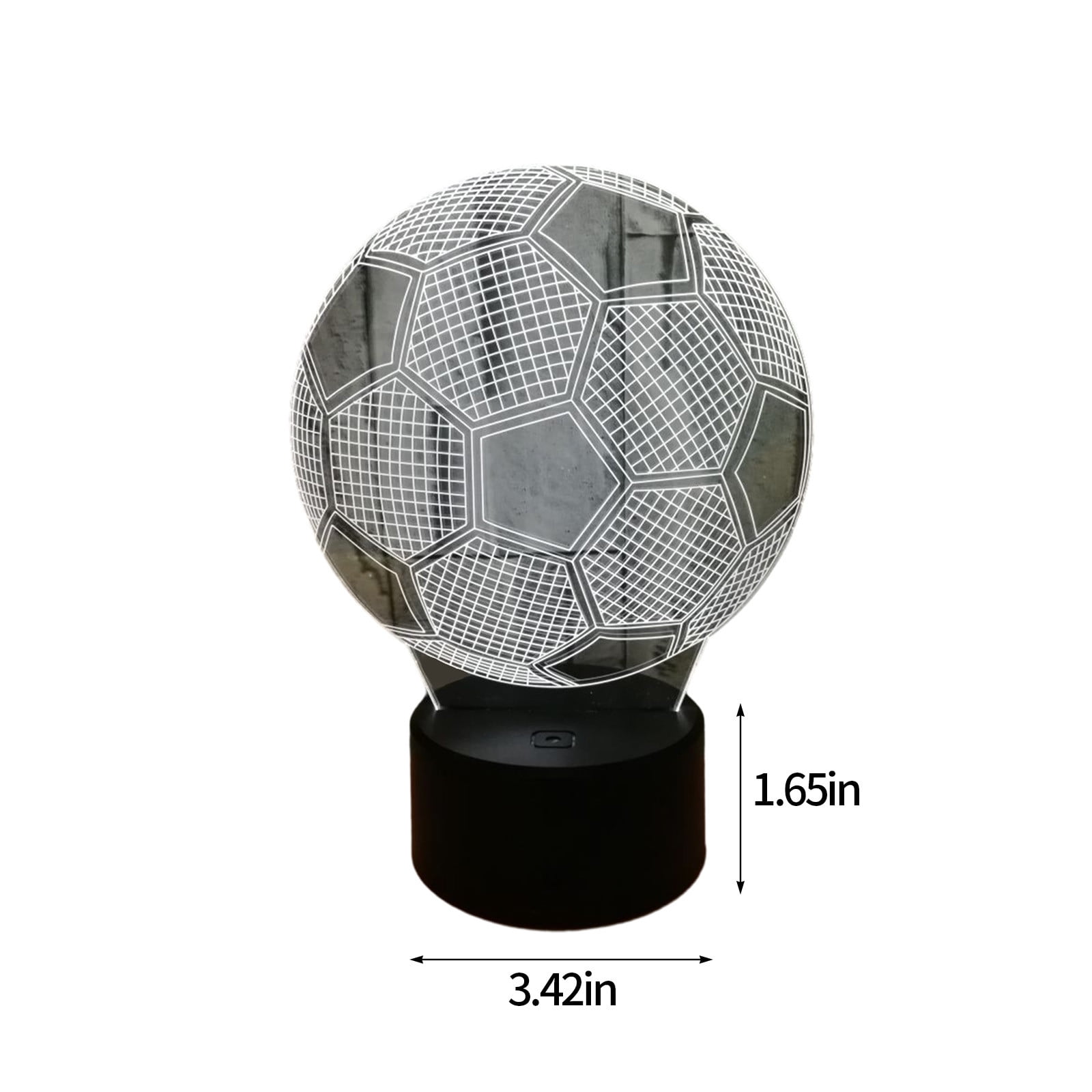 3D Football Night Light USB LED Lamp with Remote Control 16 Color ...