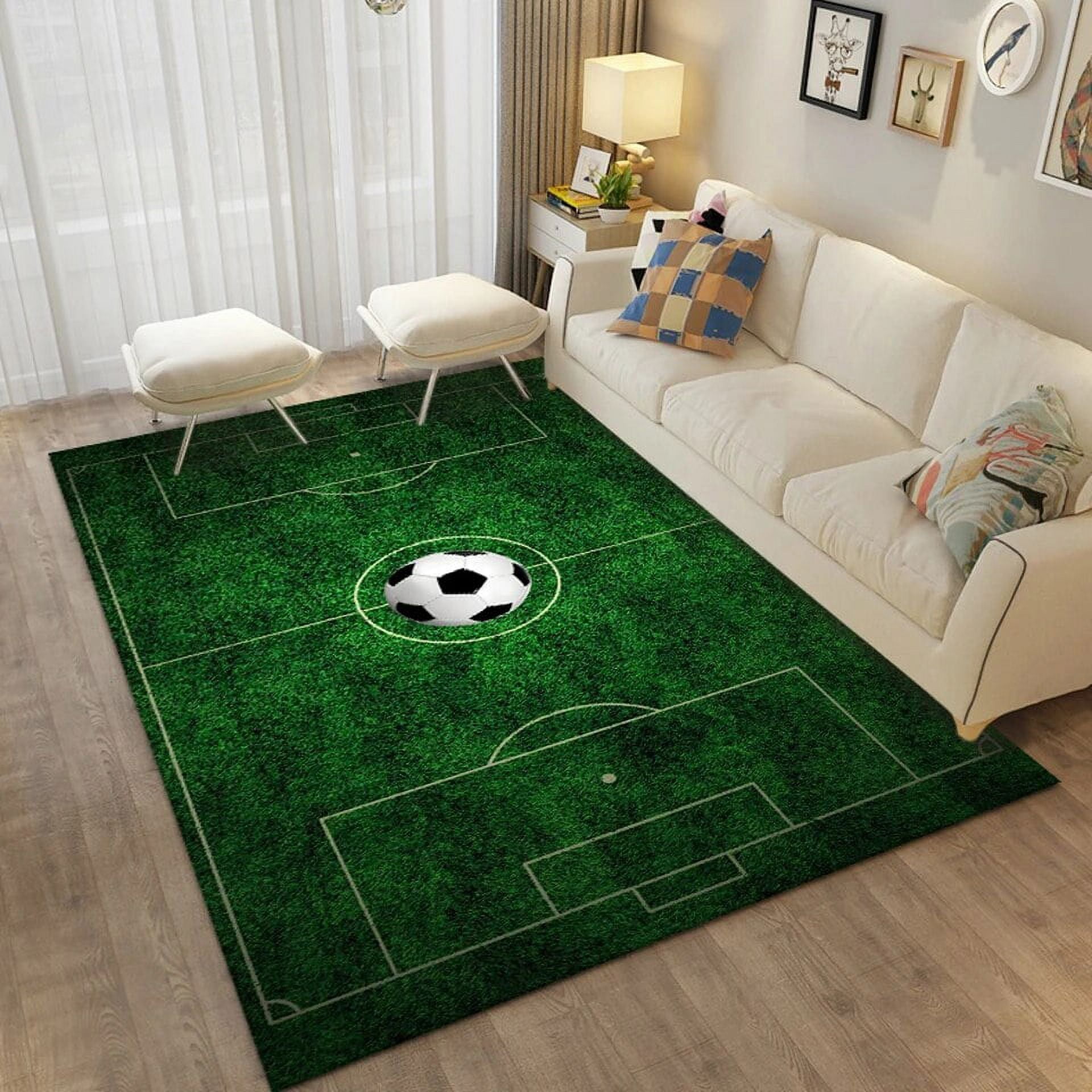 3D Football Printing Floor Mat Carpets for Living Room Soccer Field ...