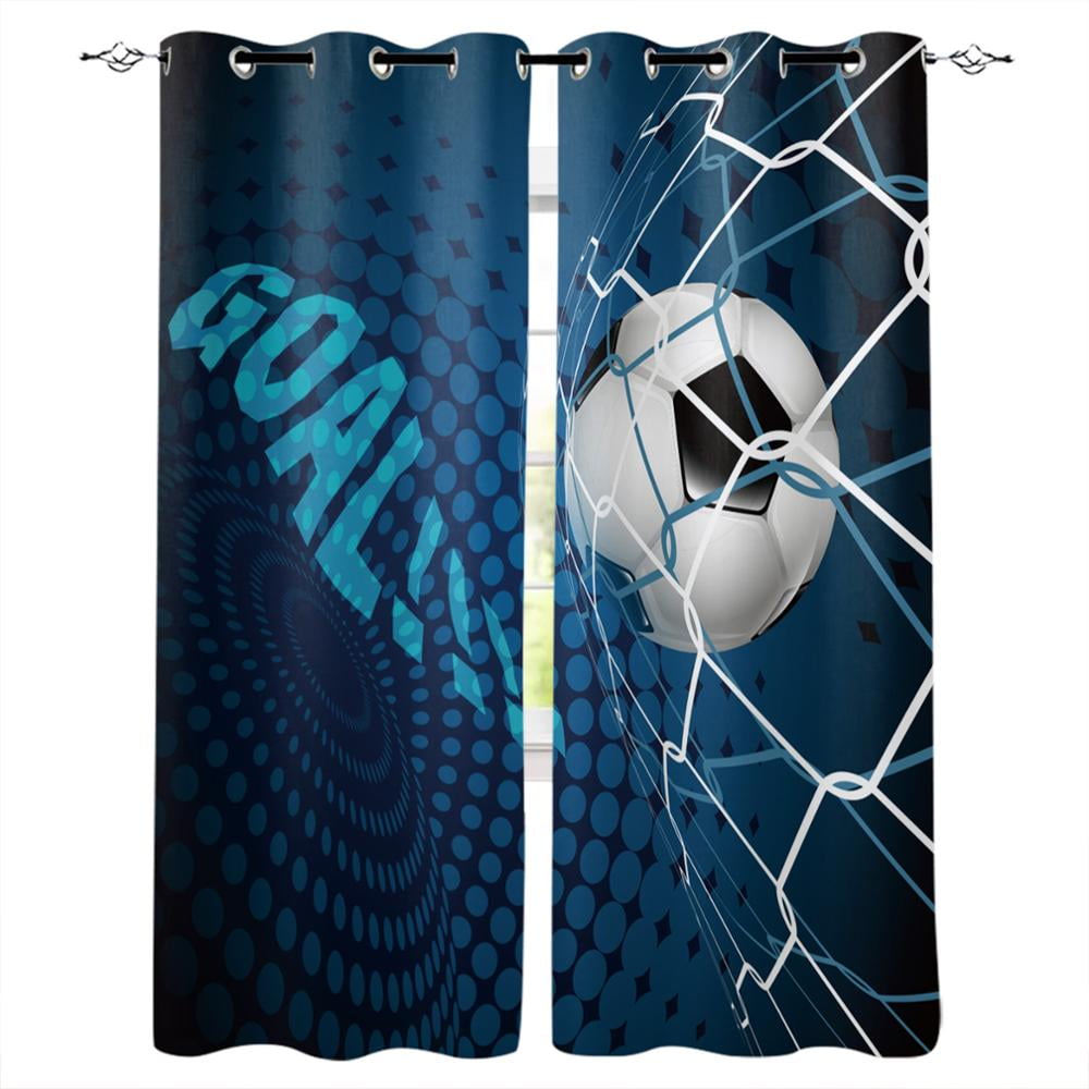 3D Football Soccer Game Sport Window Curtains For Living Room Kitchen ...