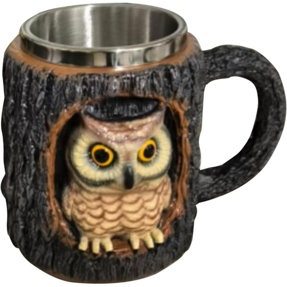 3D Forest Animals Coffee Mugs for Tea, Coffee, Beer, 311ml Raccoon Reusable Mug for Personal ...