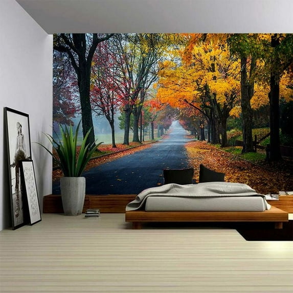 3D Forest Tree Tapestry Wall Hanging Nature Scene Tapestries Sunlight ...