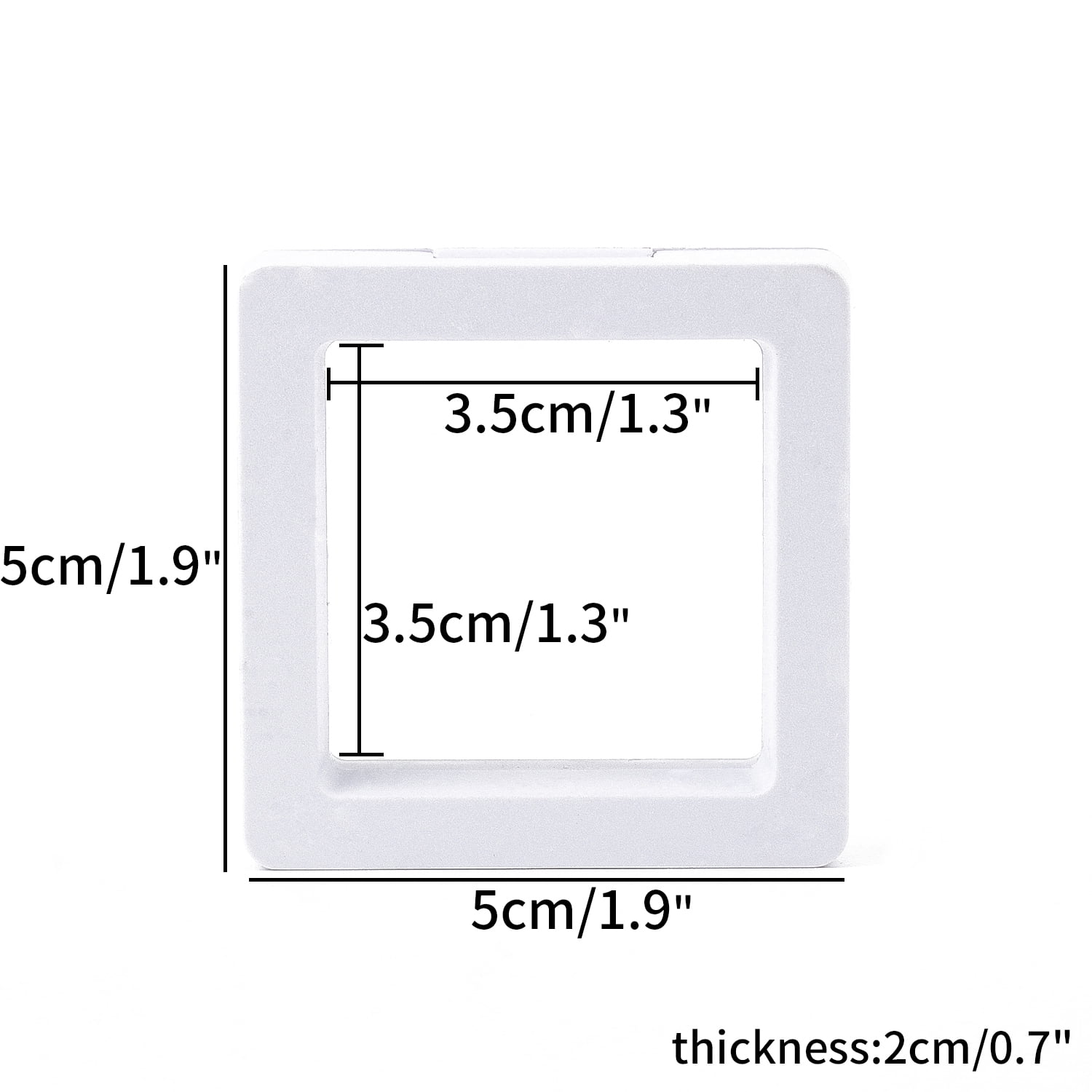 3D Free Stand White Suspension Floating Case Frame Membrane Display For ...
