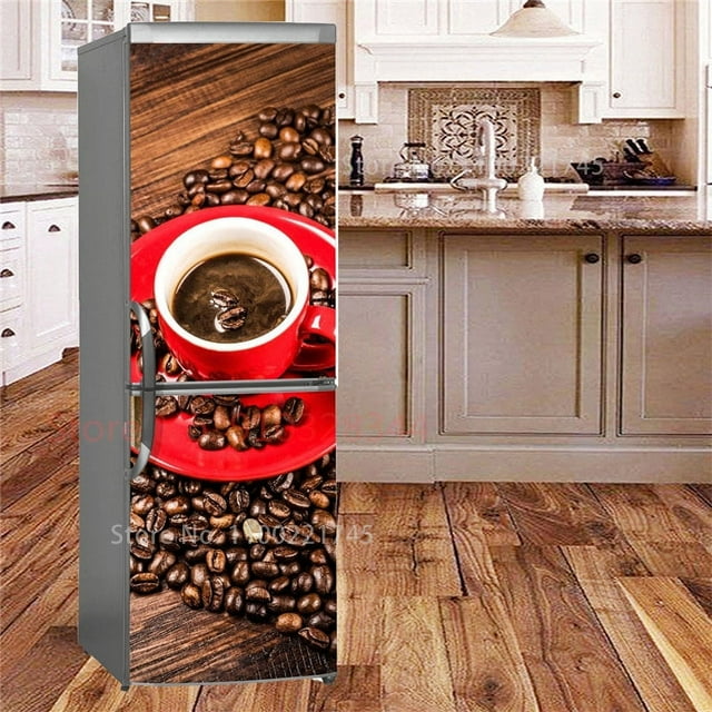 3D Fresh Fruit Fridge Stickers PVC Waterproof rative Fridge Self ...