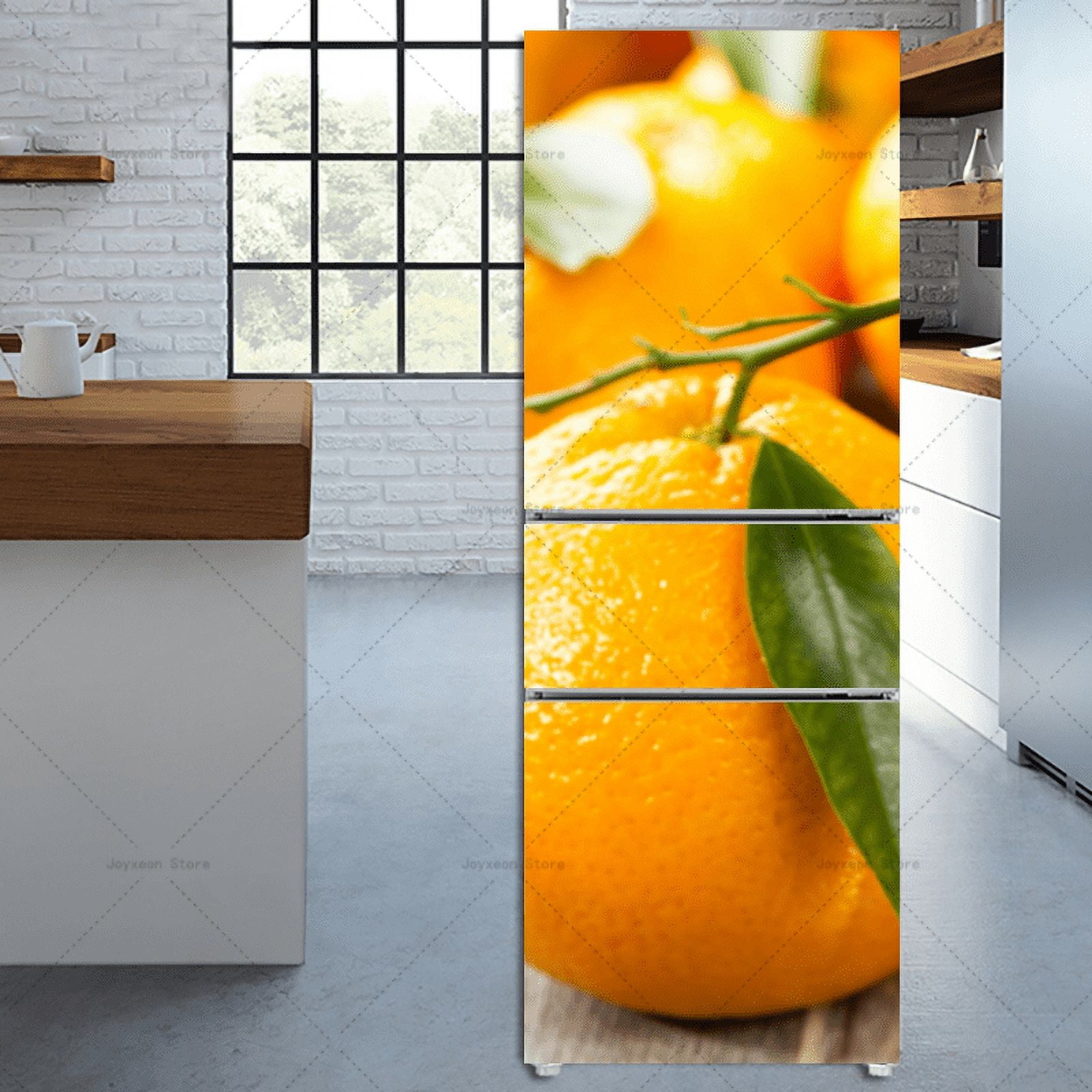 3D Fresh Fruits Fridge Sticker PVC Vinyl Waterproof Self-Adhesive Mural ...