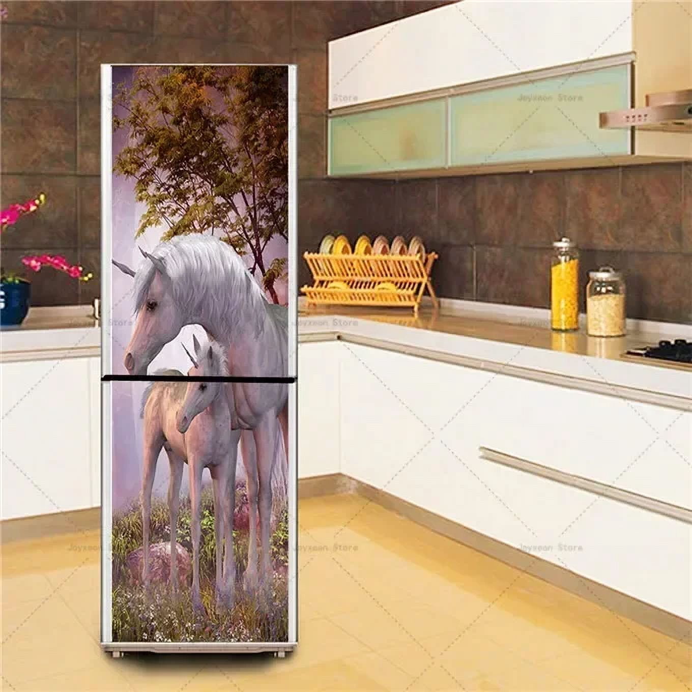 3D Fridge Door Sticker Customizable Size Landscape Poster Vinyl PVC ...