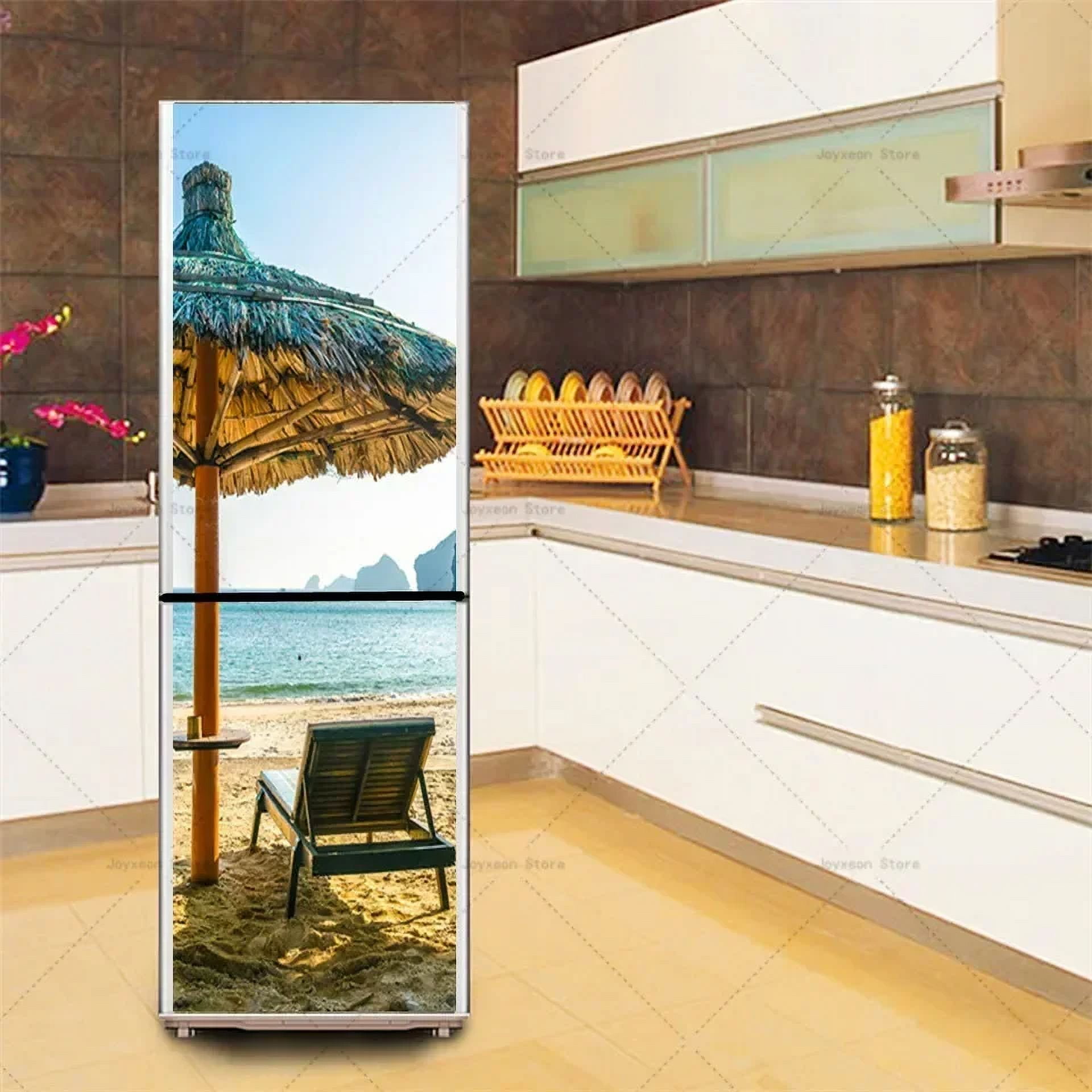 3D Fridge Door Sticker Customizable Size Landscape Poster Vinyl PVC ...