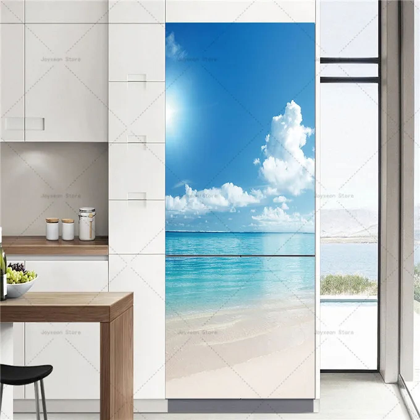 3D Fridge Sticker Customizable Size Scenery Poster Vinyl PVC Waterproof ...