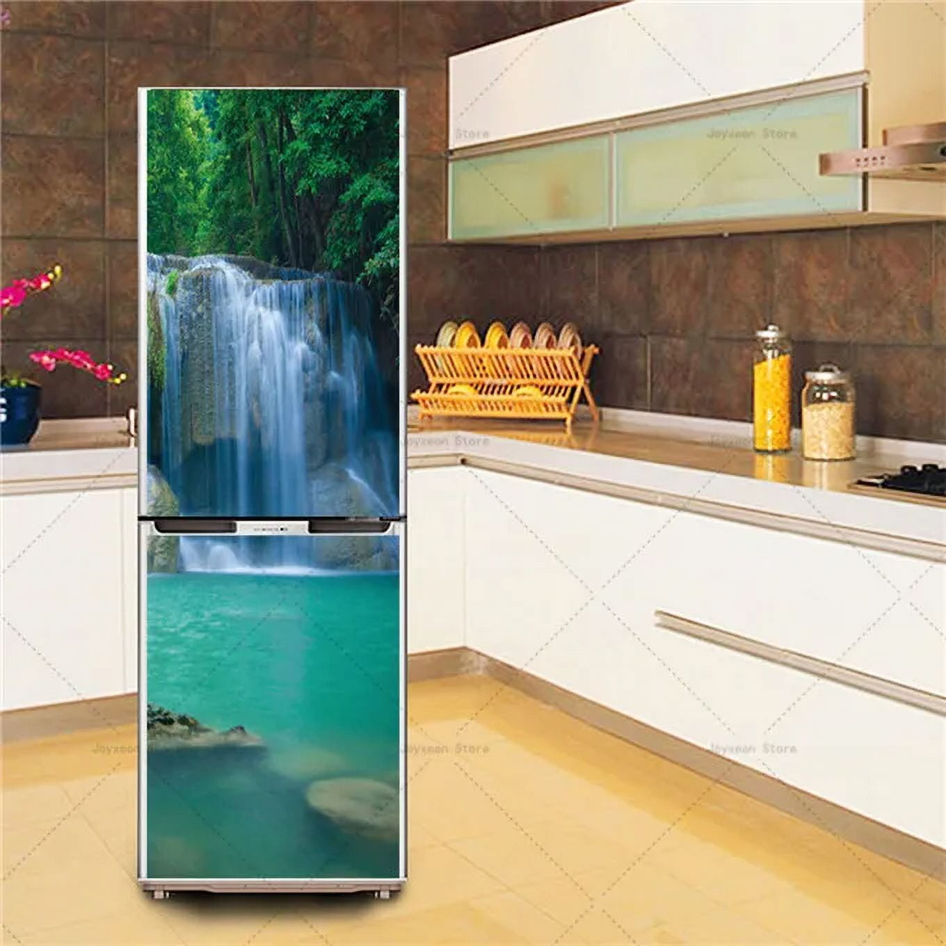 3D Fridge Sticker Customizable Size Scenery Poster Vinyl PVC Waterproof ...