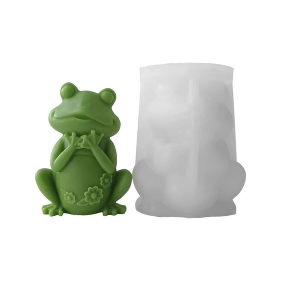 3D Frogs Silicone Molds Plasters Molds Cartoon Animal Candle Molds ...