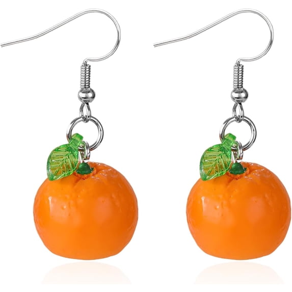 3D Fruit Earrings Cute Grape Watermelon Orange Dangle for Women ...