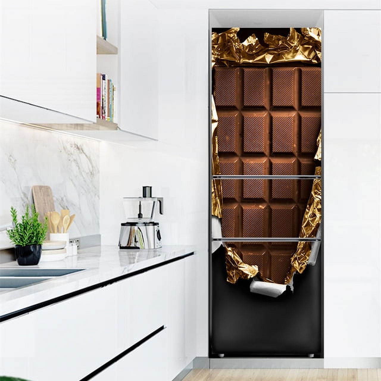 3D Fruit Self Adhesive Refrigerator Stickers Wrap Freezer Sticker Kid's ...