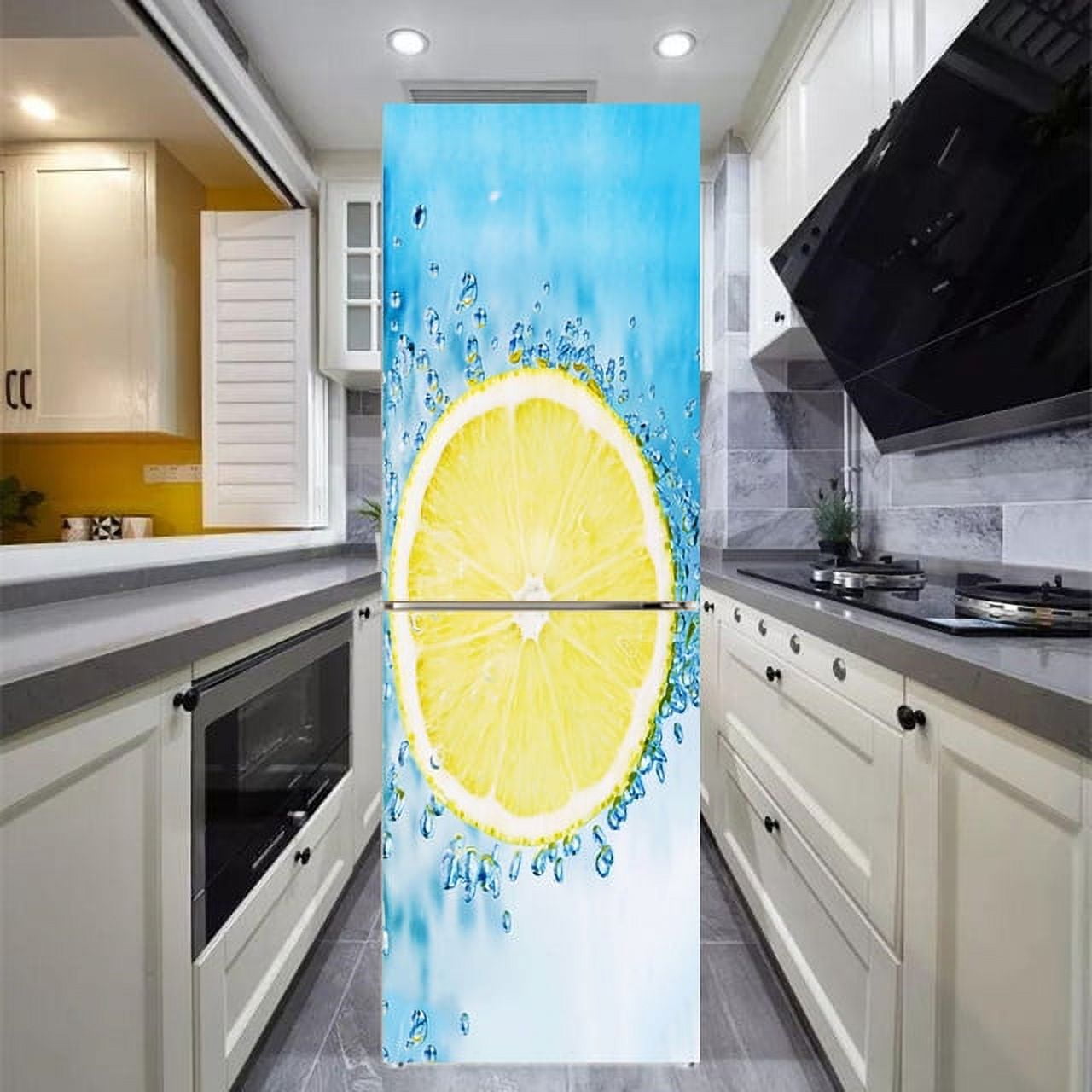 3D Fruit Self Adhesive Refrigerator Stickers Wrap Freezer Sticker Kid's ...