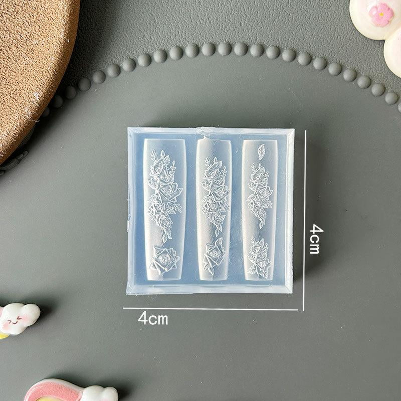3D Fruit Silicone Nail Mold Sweet Flower Petals Fairy Nails Templates ...