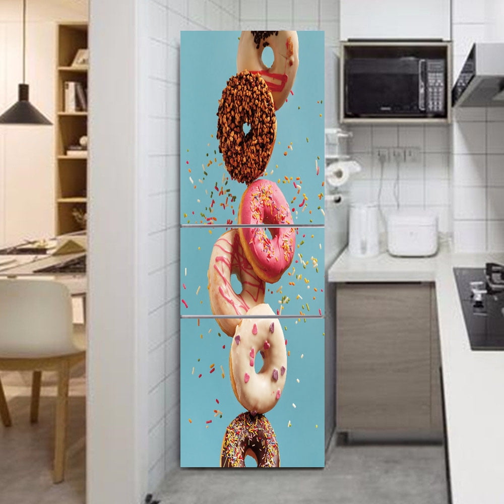 3D Fruit Vegetables Fridge Door Stickers Self Adhesive Refrigerator ...