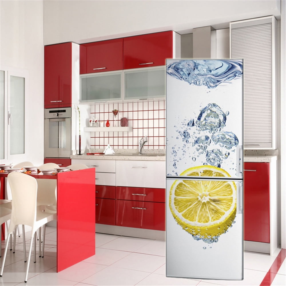 3D Fruit Vegetables Fridge Door Stickers Self Adhesive Refrigerator ...