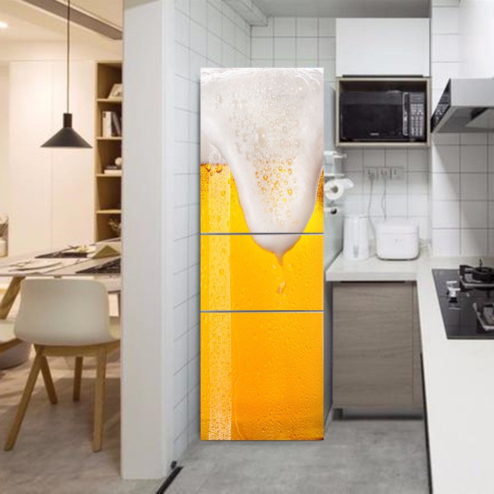 3D Fruit Vegetables Fridge Door Stickers Self Adhesive Refrigerator ...