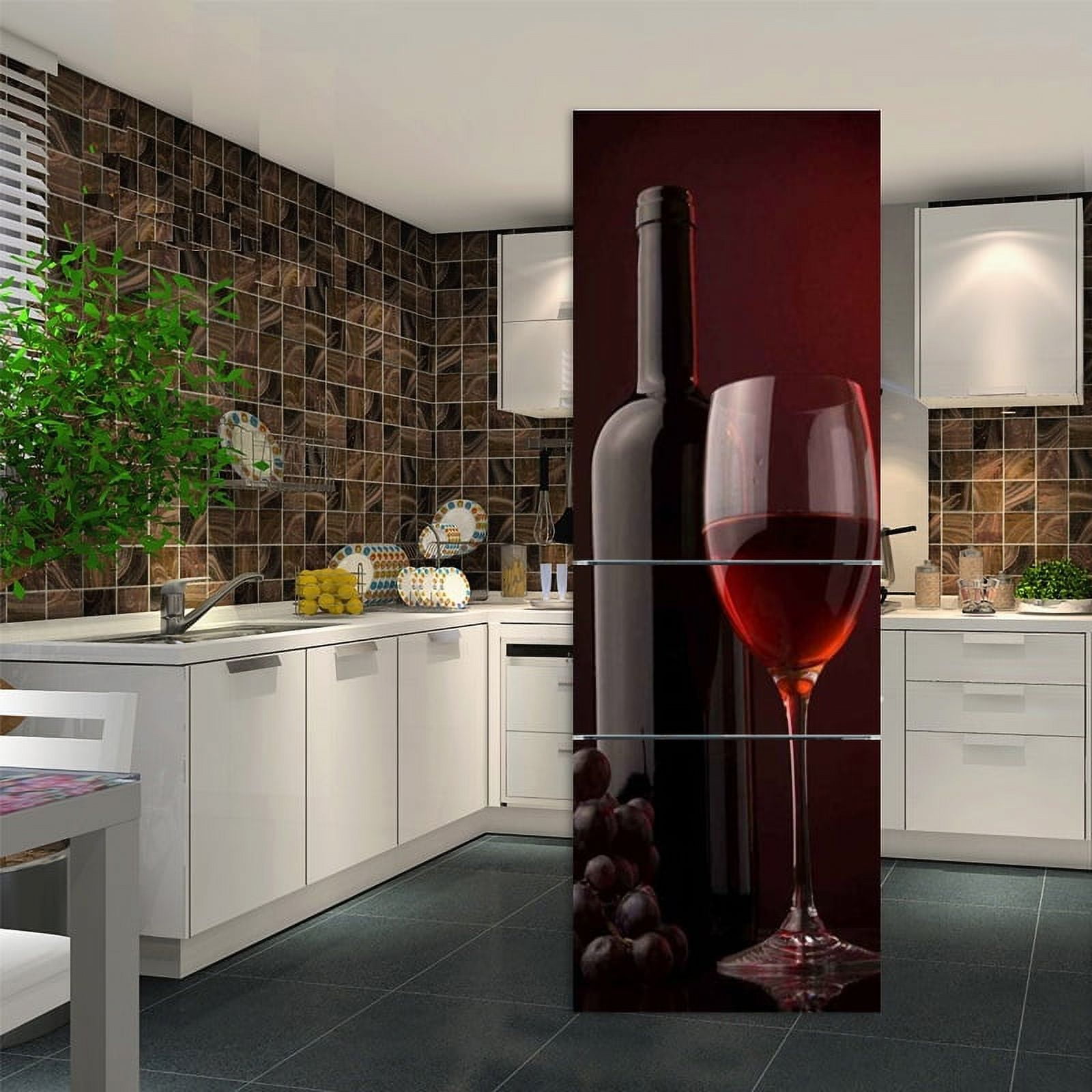 3D Fruit Vegetables Fridge Door Stickers Self Adhesive Refrigerator ...