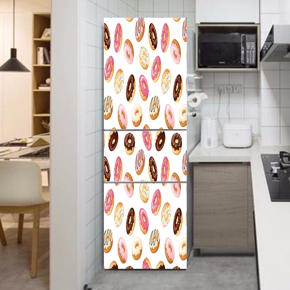 3D Fruit Vegetables Fridge Door Stickers Self Adhesive Refrigerator ...