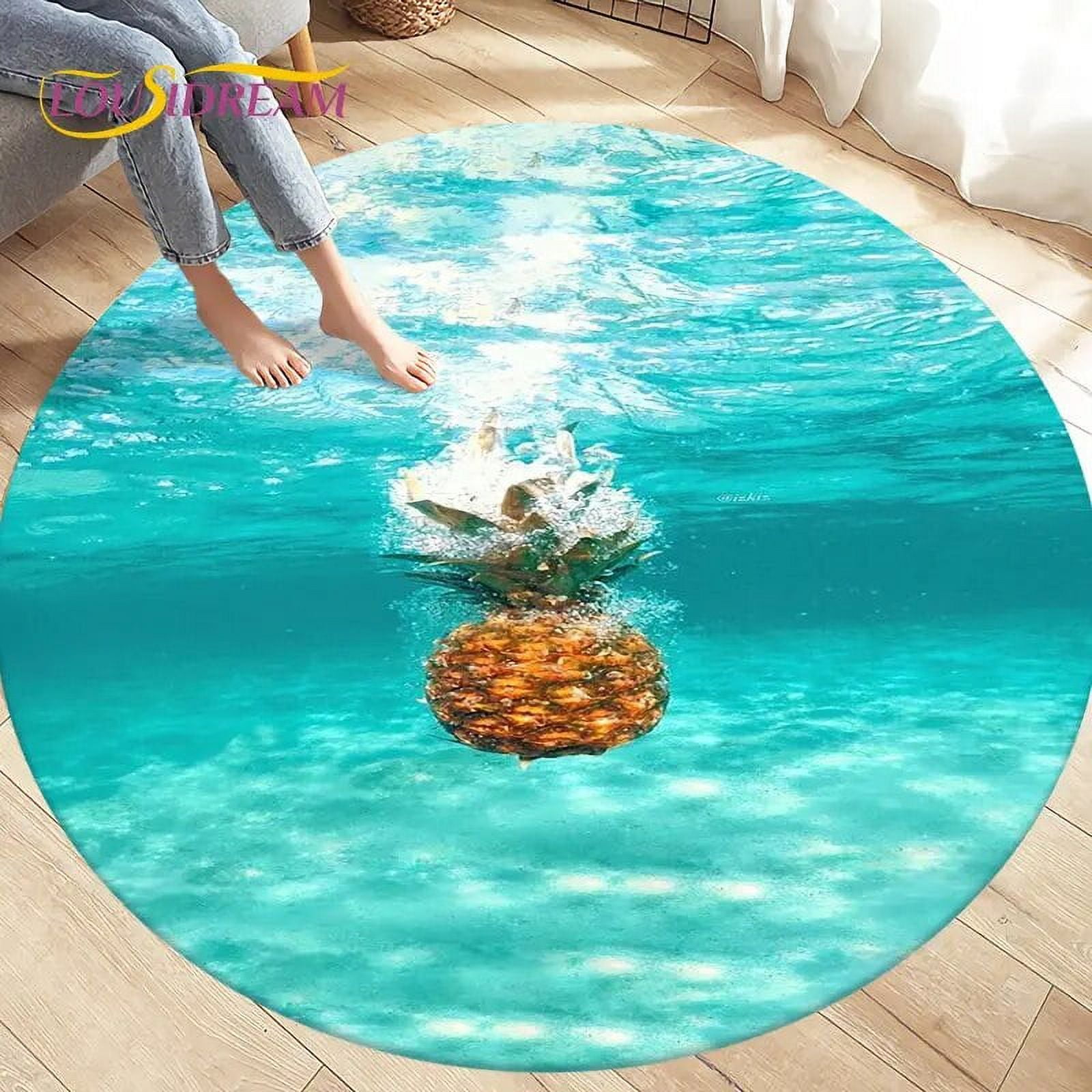 3D Fruits Vegetables Round Area Rug Circle Carpet Rug for Living Room ...