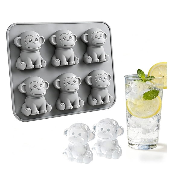 3D Fun Shapes Silicone Ice Cube Tray, Easy Release Food Grade Ice Mold ...