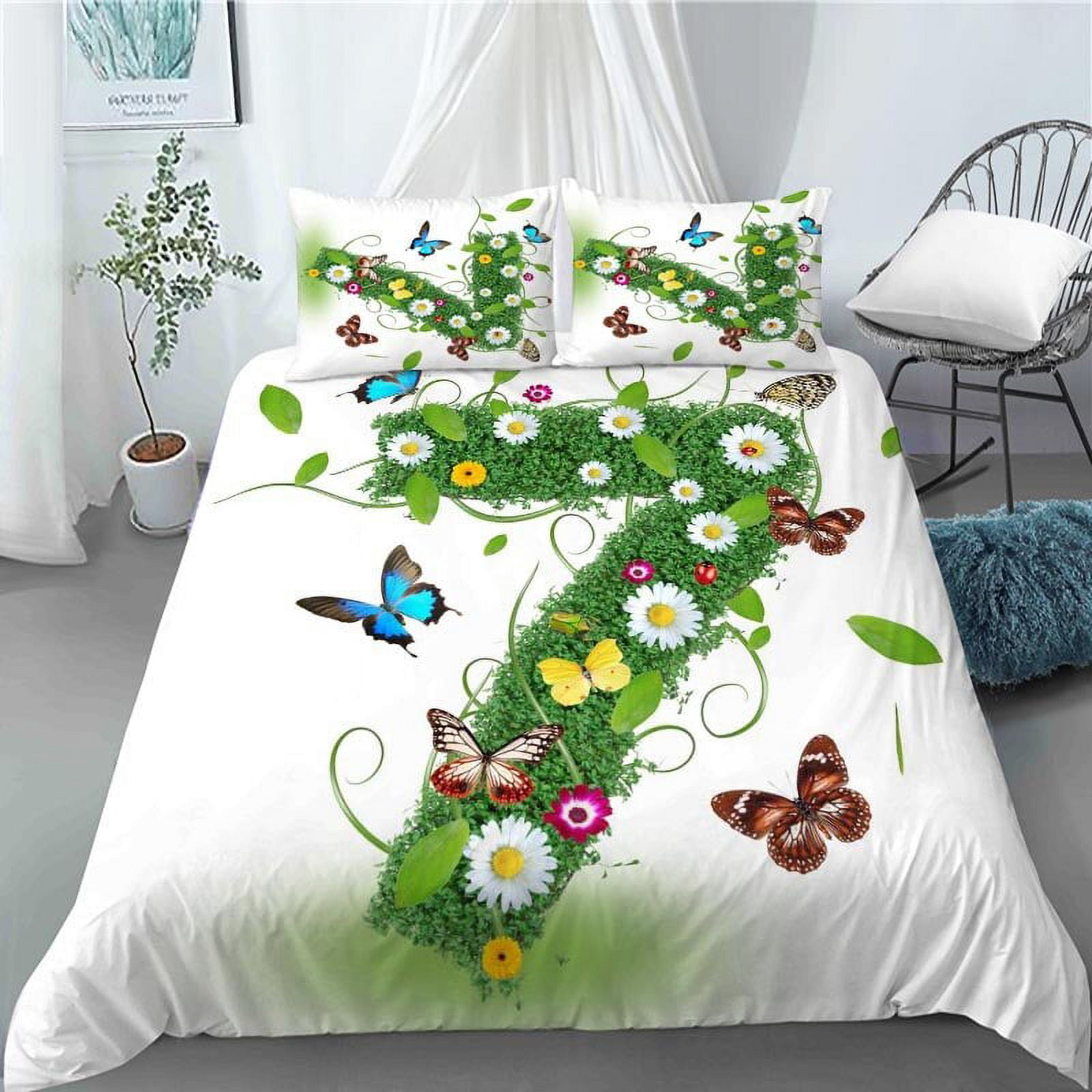 3D Funny Nice Cute Digital Flower Duvet Cover with Pillowcase King Size ...