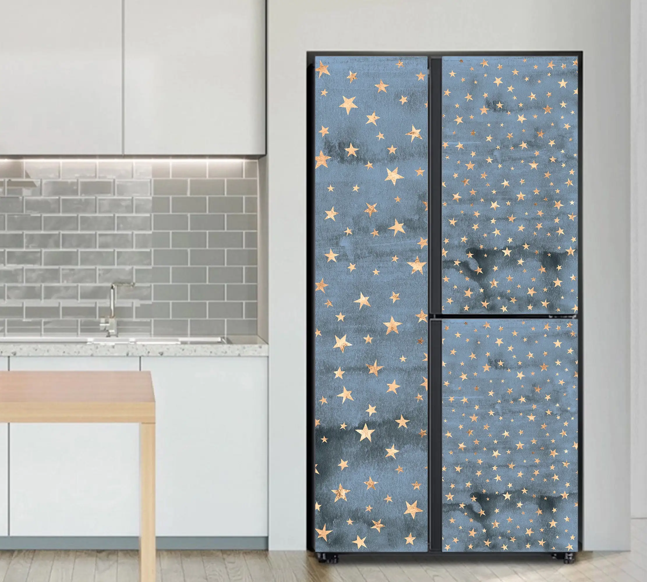 3D Funny Skull Fridge Stickers Cartoon Skeleton Refrigerator Wallpaper ...