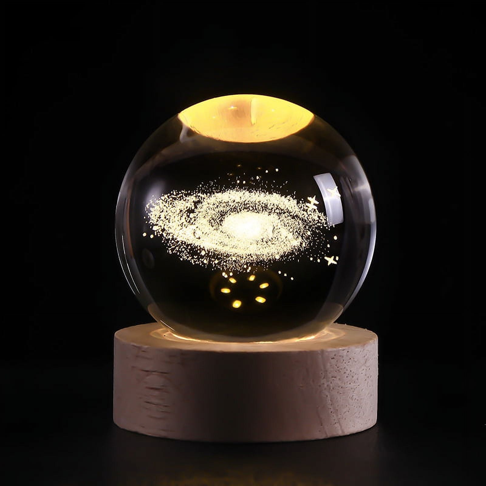 3D Galaxy Crystal Ball Night Light for Kids with Colorful LeD Light ...