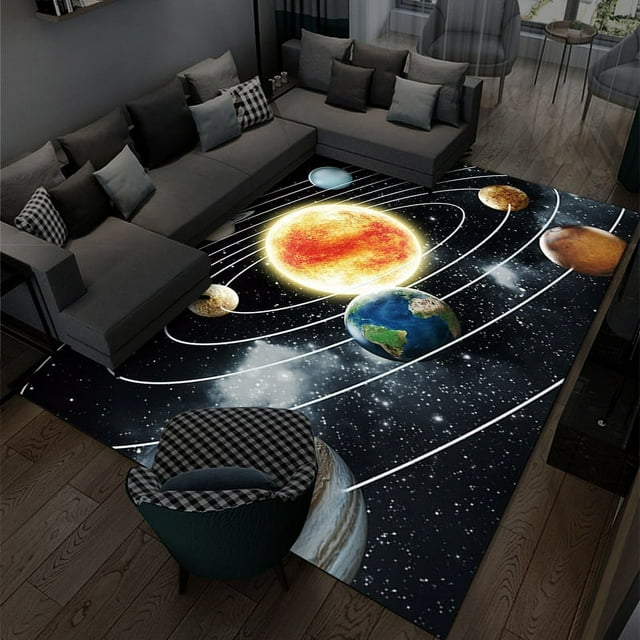3D Galaxy Space Stars Carpets for Living Room Bedroom Decoration Area ...