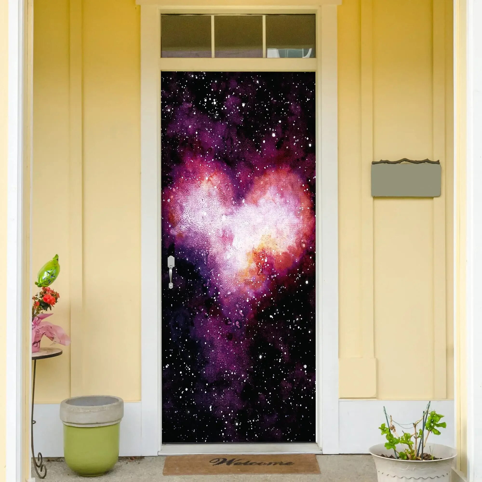3D Galaxy blue starry sky 3D door sticker Star map wallpaper Outer ...