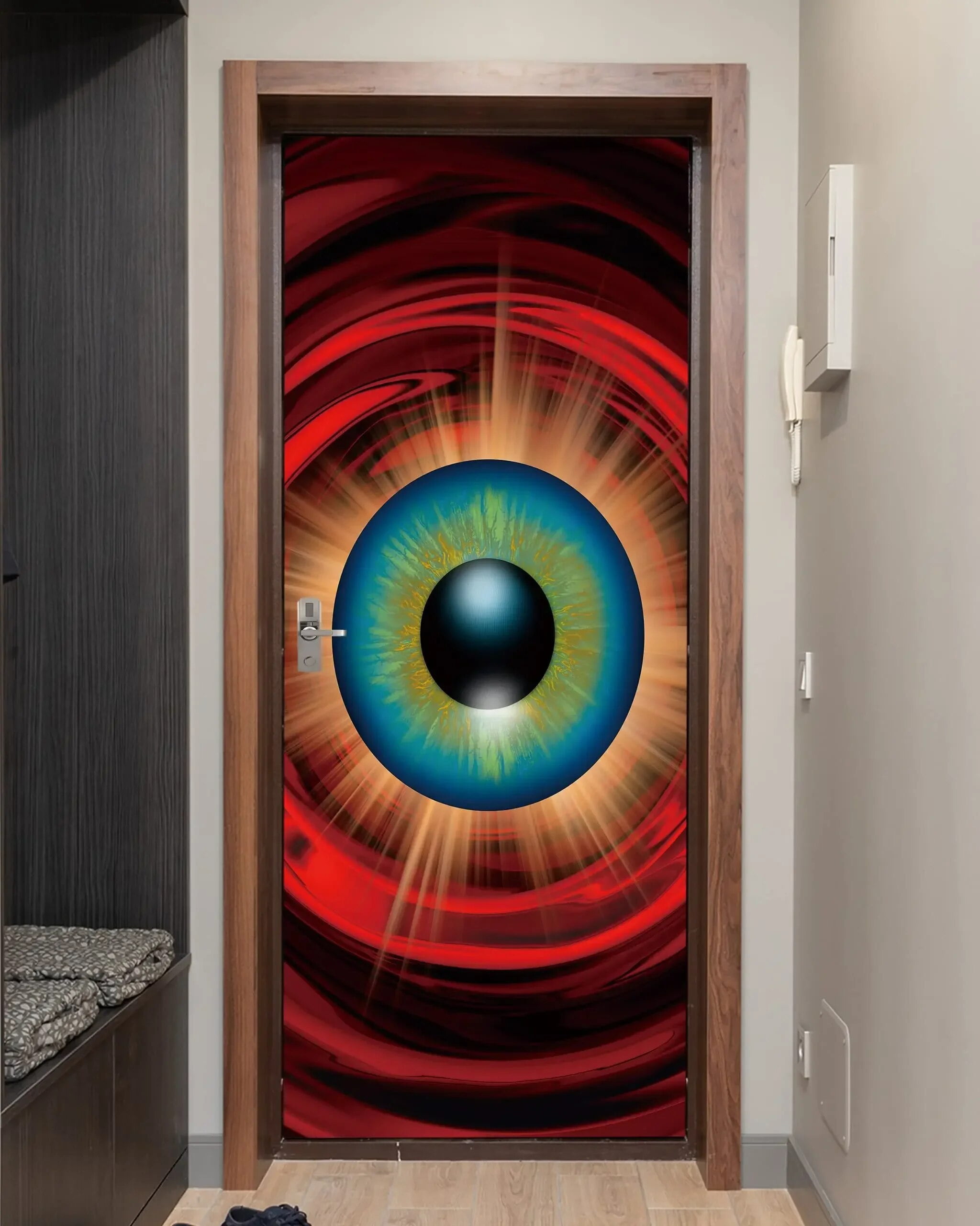 3D Galaxy blue starry sky 3D door sticker Star map wallpaper Outer ...