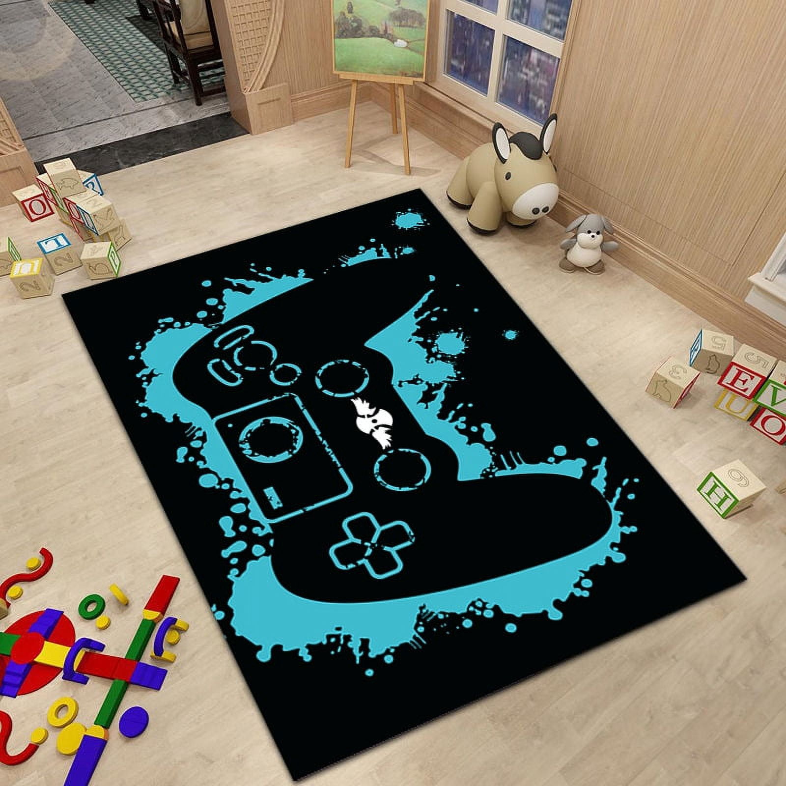 3D Game Carpet for Living Room Gamer Controller Area Rug Children's ...